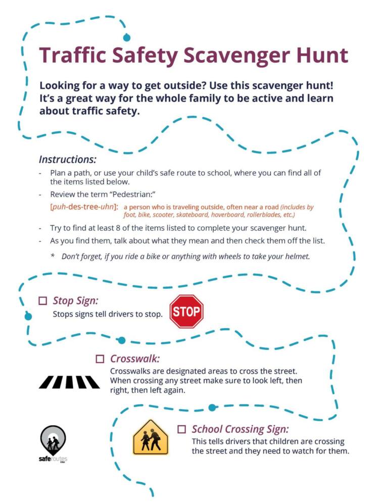 Traffic Safety Scavenger Hunt - Safe Routes Utah